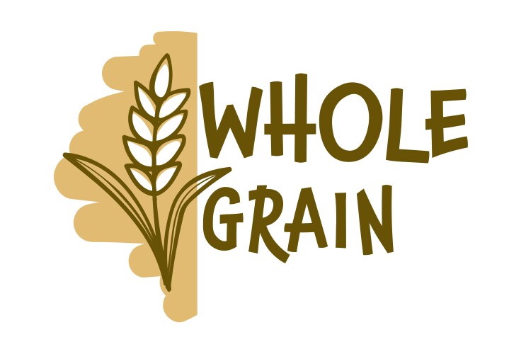 Whole grain flour products labels or stickers Vector Image