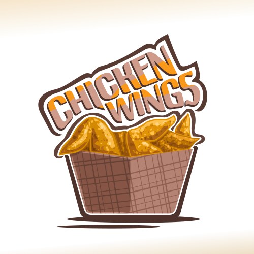 Logo for chicken wings Royalty Free Vector Image