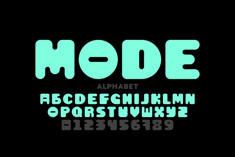 Piano font Royalty Free Vector Image - VectorStock