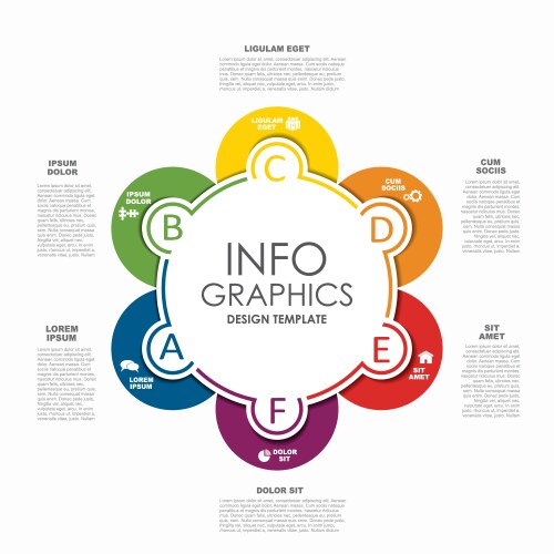 Five colleagues team process chart template Vector Image Five colleagues team process chart template Vector Image