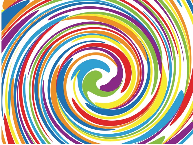 Rainbow psychedelic swirl pattern Royalty Free Vector Image