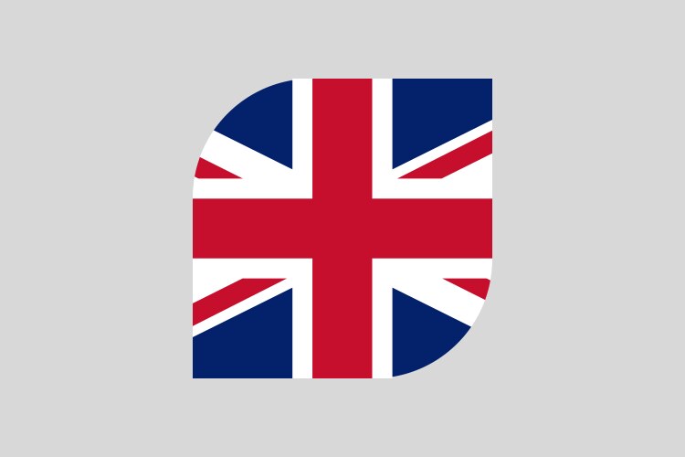 United kingdom flag sign Royalty Free Vector Image