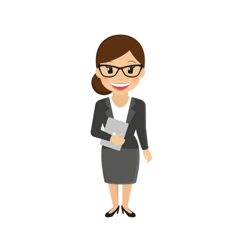 Businesswoman standing Royalty Free Vector Image