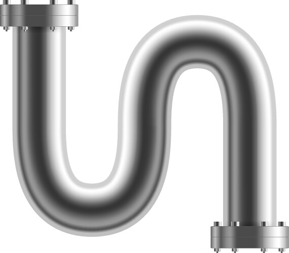 Pipe side realistic composition Royalty Free Vector Image