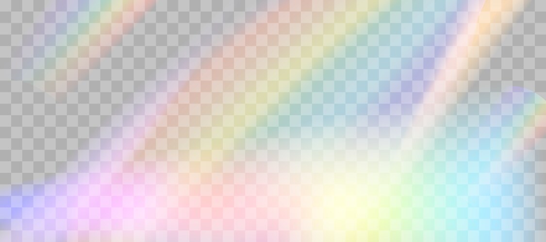 Blurred rainbow refraction overlay effect light Vector Image