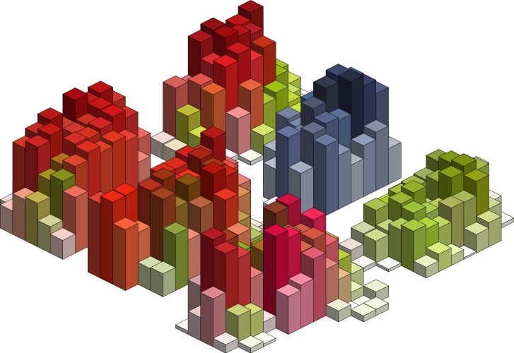 Infographic isometric graph Royalty Free Vector Image