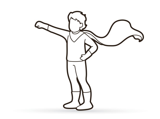 Superhero Outline Boy Vector Images (over 170)