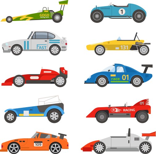 Race car sport track curve road top view Vector Image