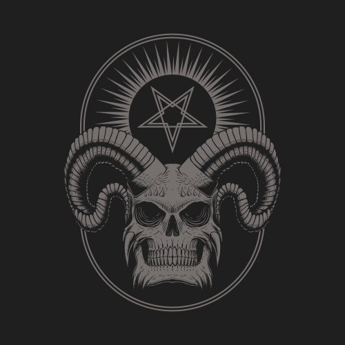 Praying skull triangle Royalty Free Vector Image