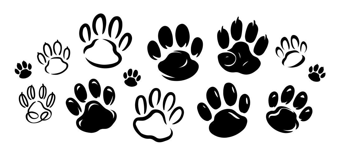 Dog Paw Print Outline Vector Images (over 18,000)