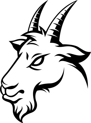 Angry goat Royalty Free Vector Image - VectorStock