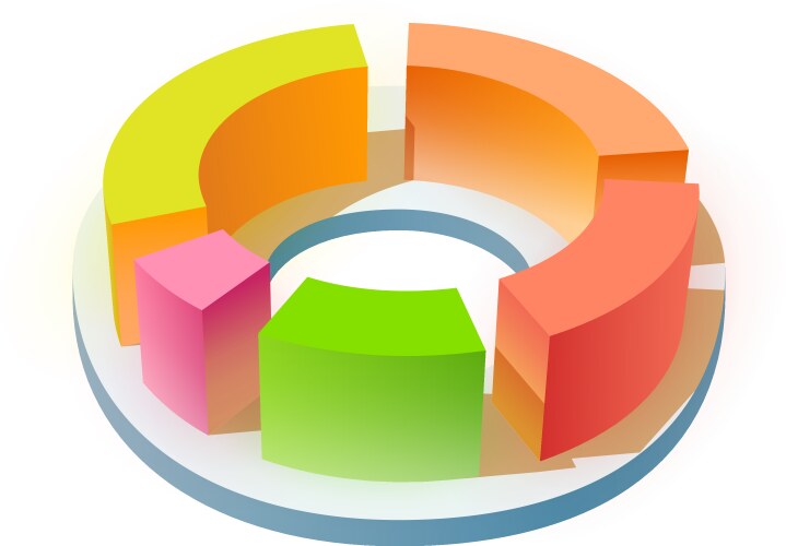 Blank diagram template Royalty Free Vector Image