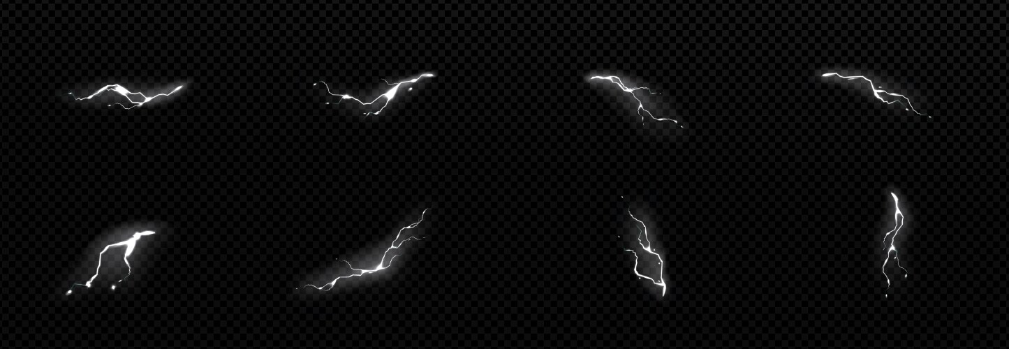 Lightning electric effect light thunder Royalty Free Vector