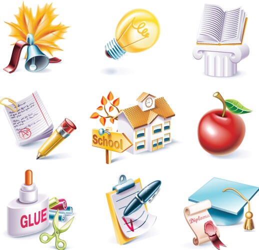 Cartoon icons Royalty Free Vector Image - VectorStock