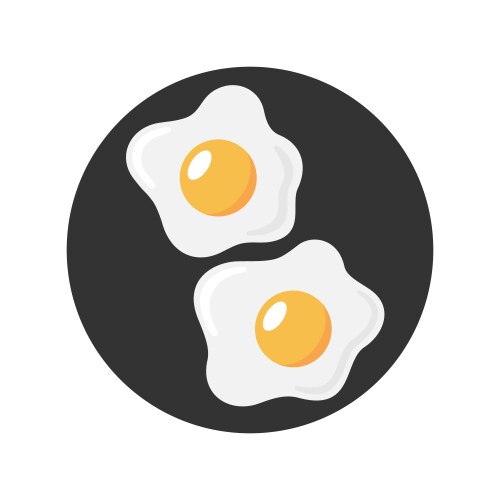 Fried egg Royalty Free Vector Image - VectorStock