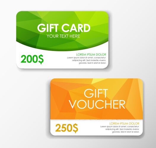 Modern simple gift card template Royalty Free Vector Image