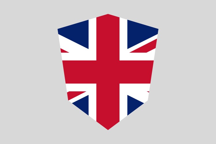 United kingdom flag sign Royalty Free Vector Image