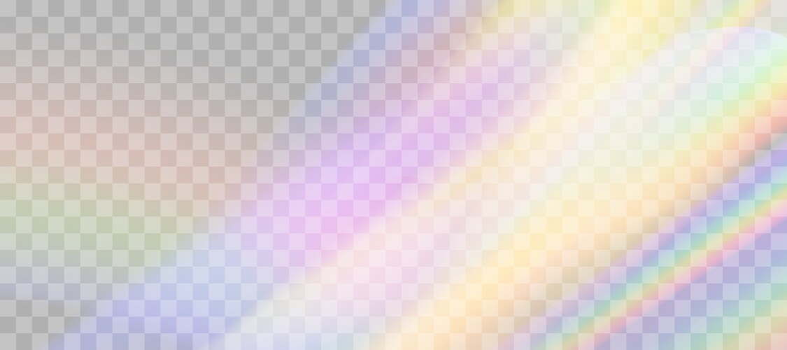 Blurred rainbow refraction overlay effect light Vector Image