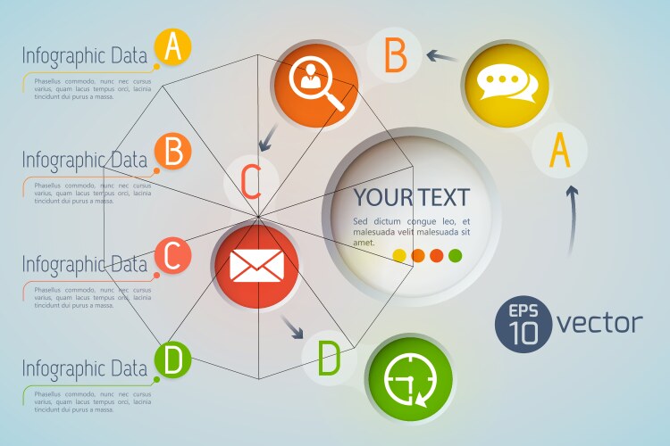 Infographics concept to display your data Vector Image