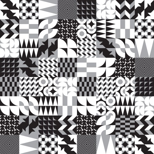 Classic hounds-tooth pattern in a patchwork Vector Image