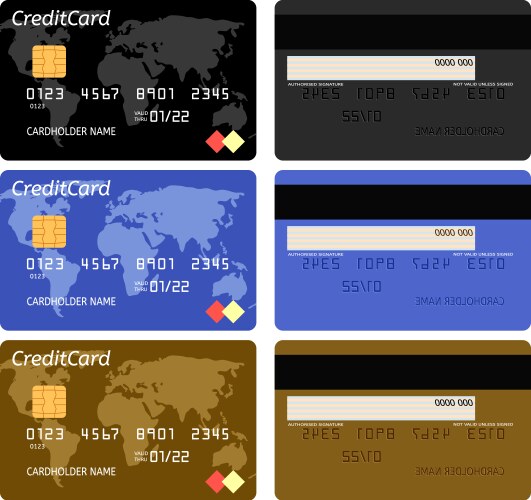 Debit Card Template Vector Images (over 6,500)