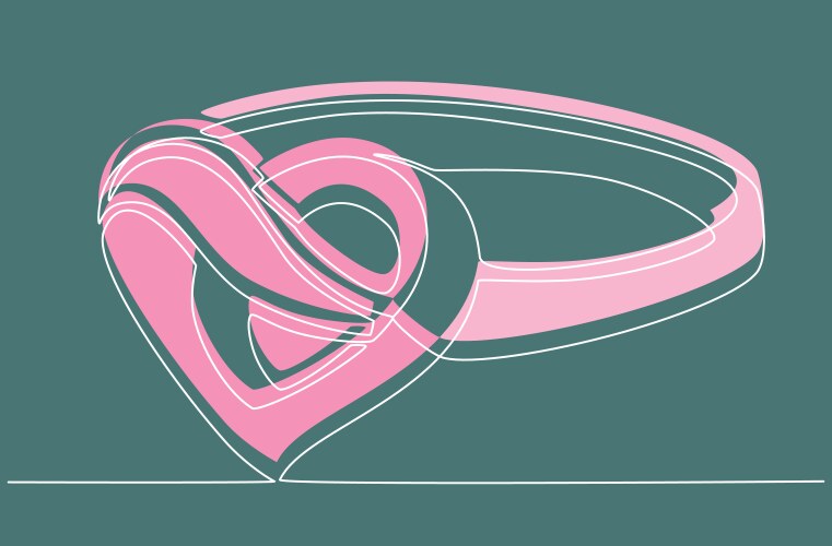 Continuous line drawing circle transformed Vector Image