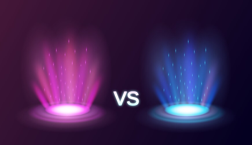 Blue and red magic portals Royalty Free Vector Image