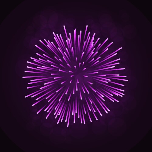 Beautiful pink firework bright isolated Royalty Free Vector