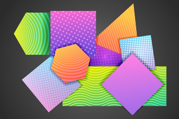 Color geometric abstract composition Royalty Free Vector