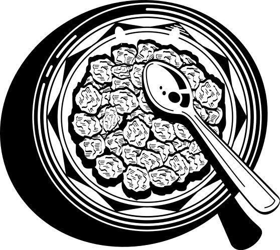 Cereal bowl icon Royalty Free Vector Image - VectorStock