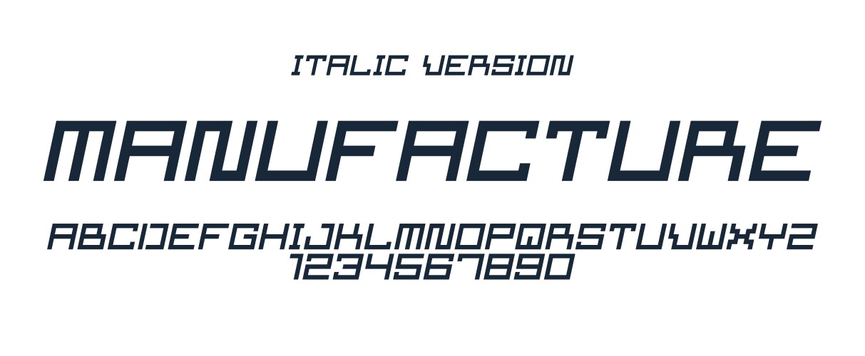 Modern minimal tech font for logos and posters Vector Image