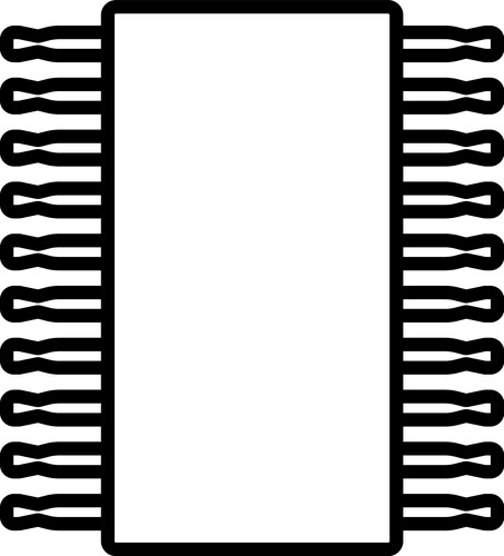 Artificial intelligence ai processor chip icon Vector Image