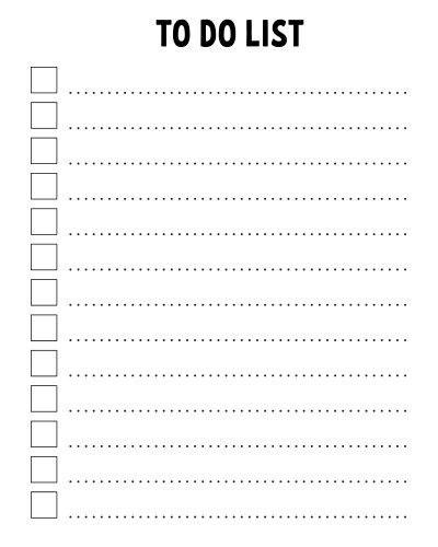To do list printable template lined sheet Vector Image