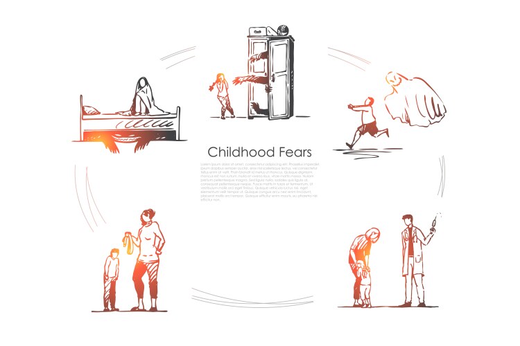 Child and his fears Royalty Free Vector Image - VectorStock
