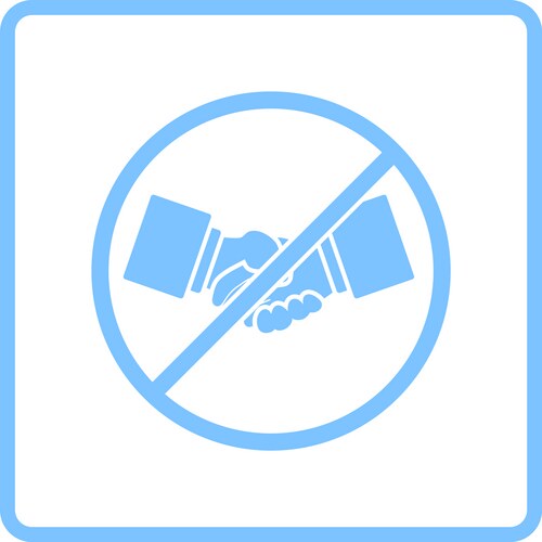 No hand shake icon Royalty Free Vector Image - VectorStock