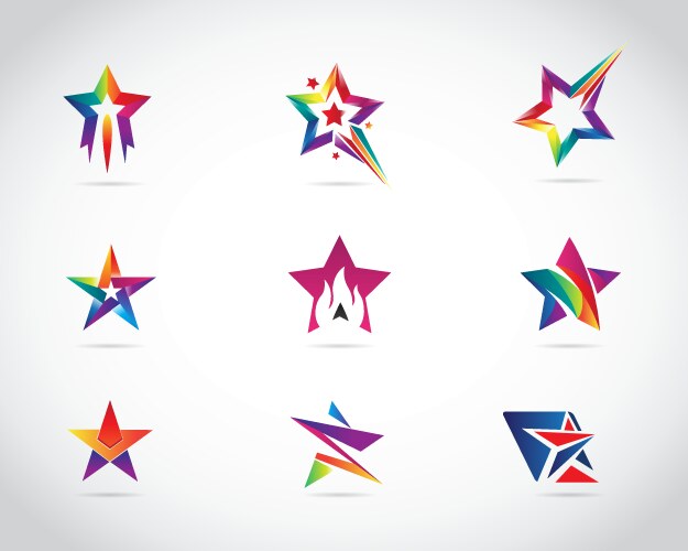 Logo templates set different geometric shapes Vector Image