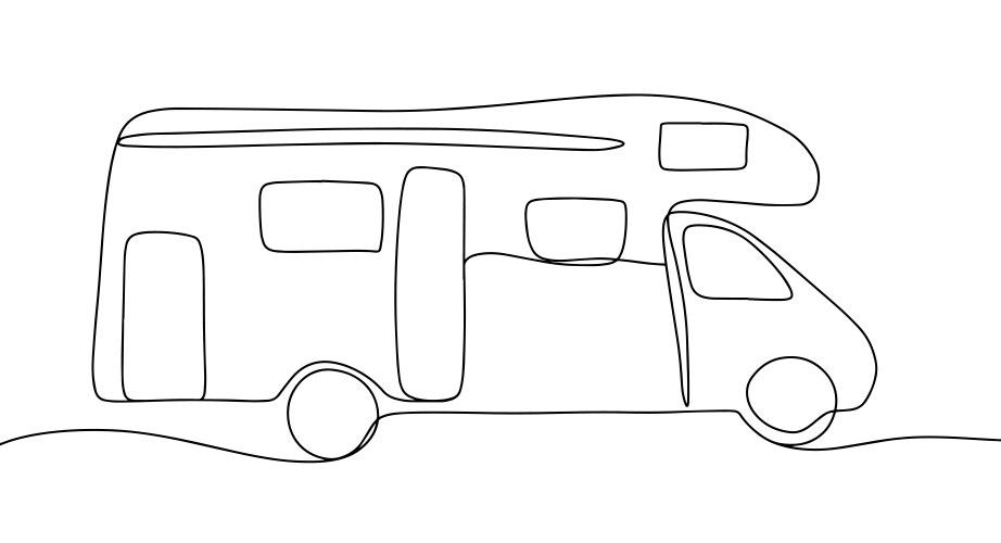 Motorhome Line Drawing Vector Images (over 240)