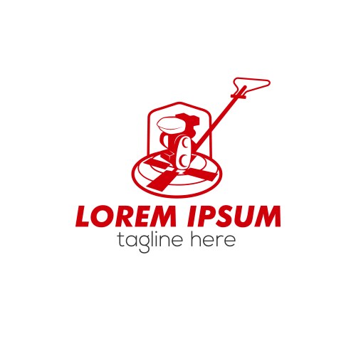 Construction concrete power trowel logo Royalty Free Vector