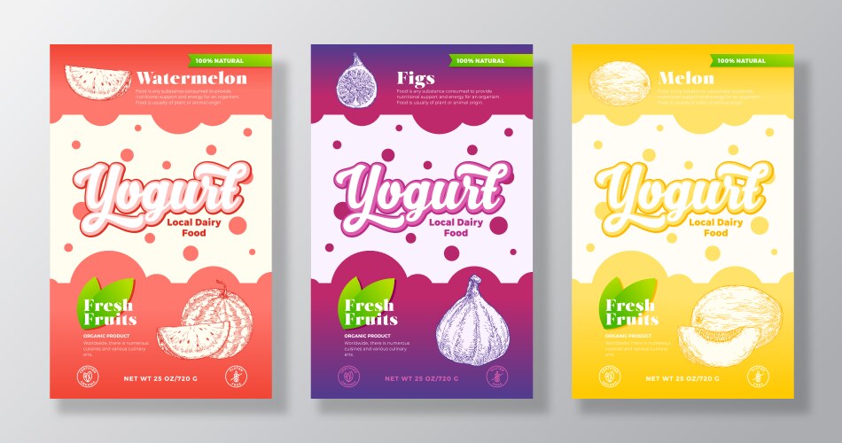 Yoghurt Stickers Yogurt Vector Images (over 160)