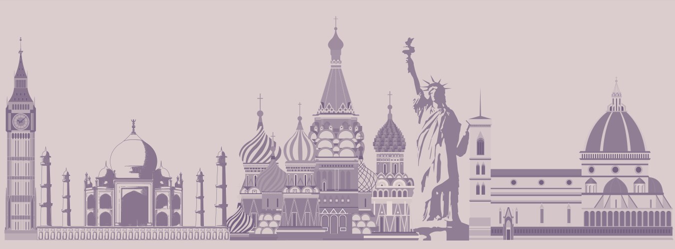World Globe Landmarks Vector Images (over 6,400)