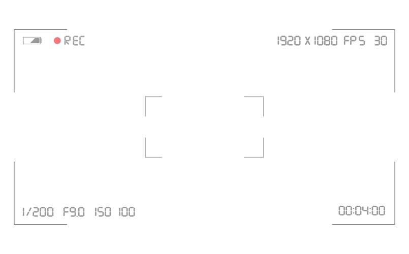 Video camera viewfinder video filming screen Vector Image