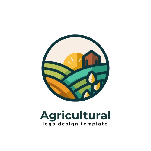 Farm circle logo Royalty Free Vector Image - VectorStock