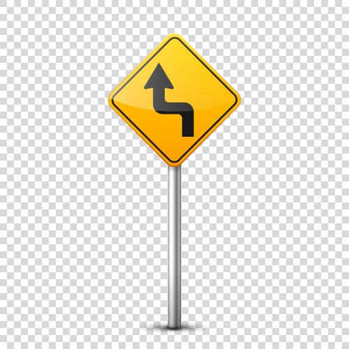 Ramp 35 mph sign isolated on transparent Vector Image