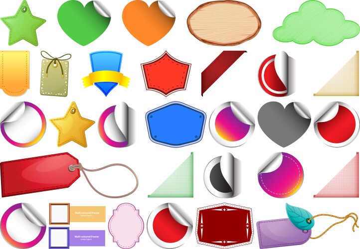 Stickers Royalty Free Vector Image - VectorStock