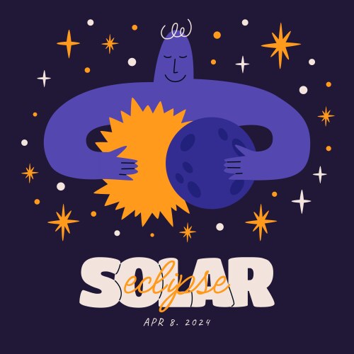 Solar eclipse banner Royalty Free Vector Image