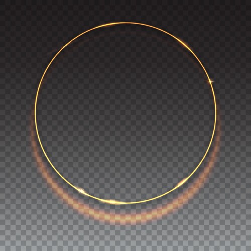 Gold ring on transparent background Royalty Free Vector