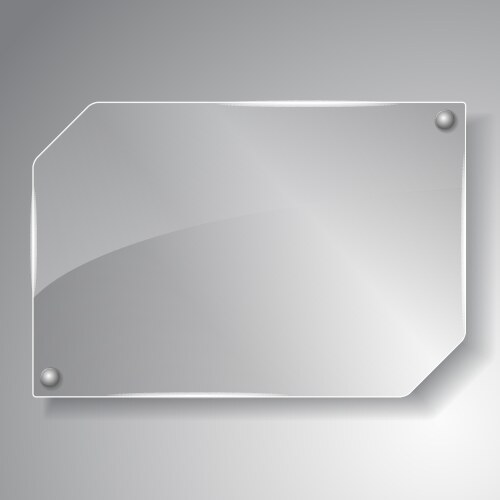 Glass banners with abstract shape Royalty Free Vector Image