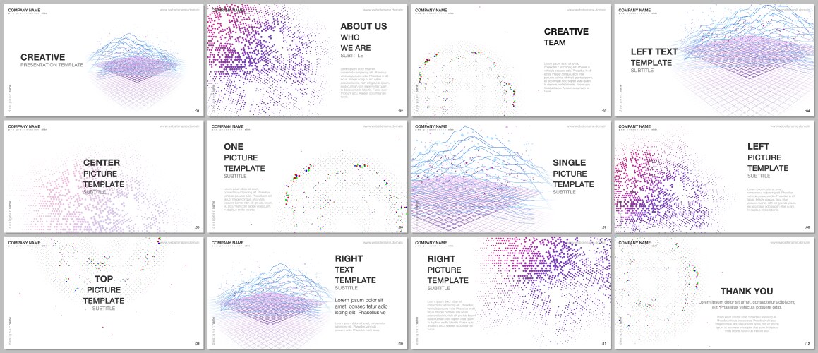 Layout of presentation page design connect Vector Image