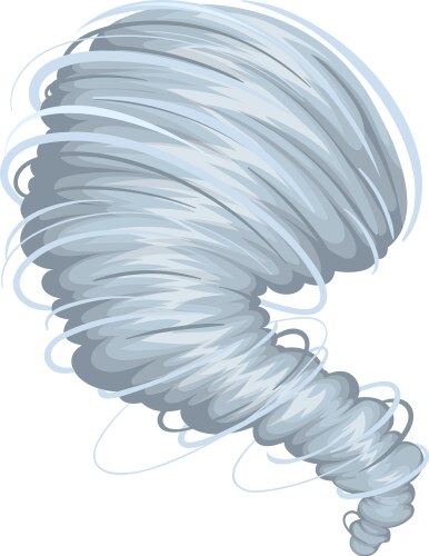 Glowing tornado with lightning Royalty Free Vector Image