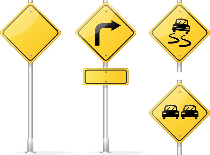 Blank green road sign Royalty Free Vector Image